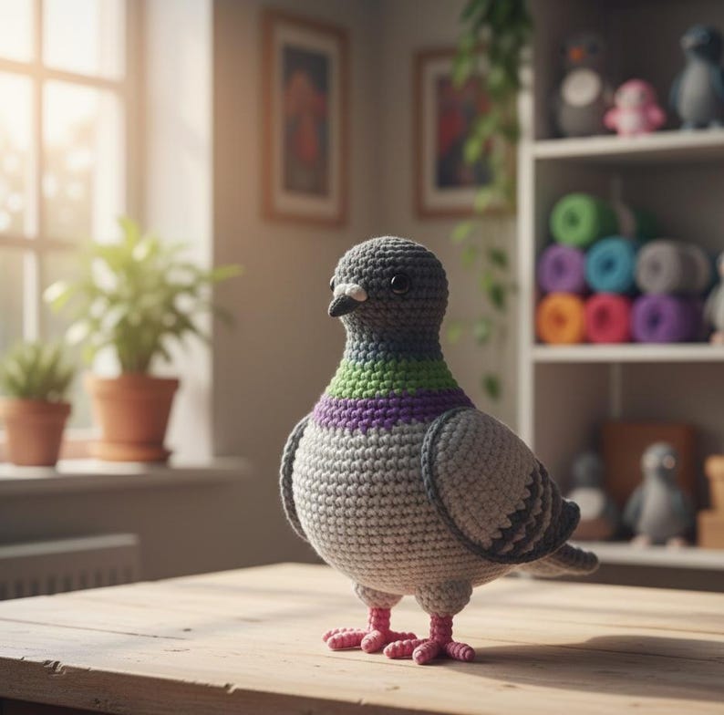 Realistic Crochet Pigeon Pattern | Amigurumi Bird Tutorial (digital ...