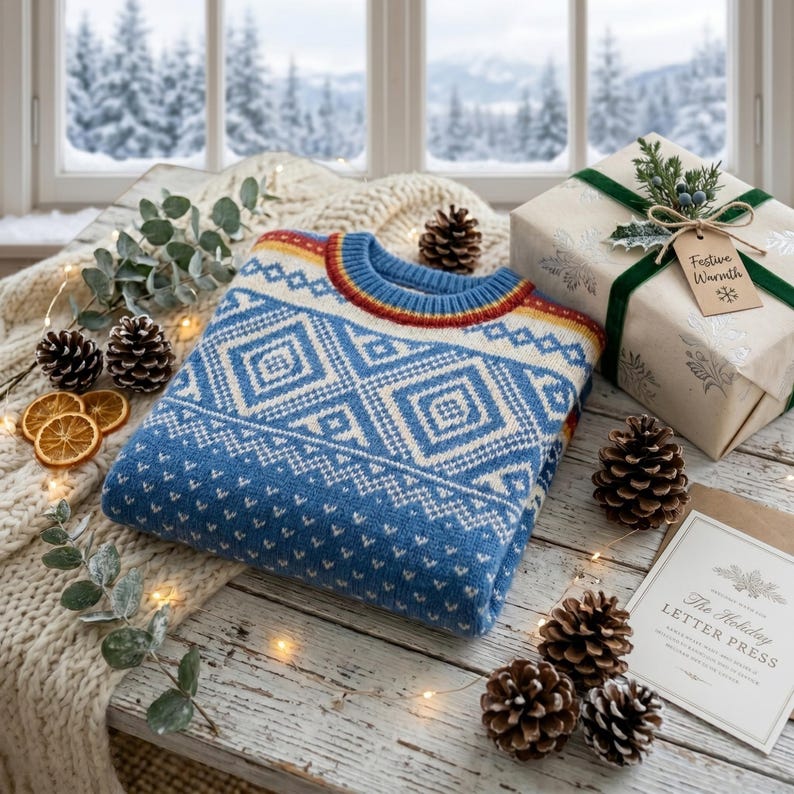 Nordic Fair Isle Crochet Sweater Pattern PDF | Scandinavian Winter ...
