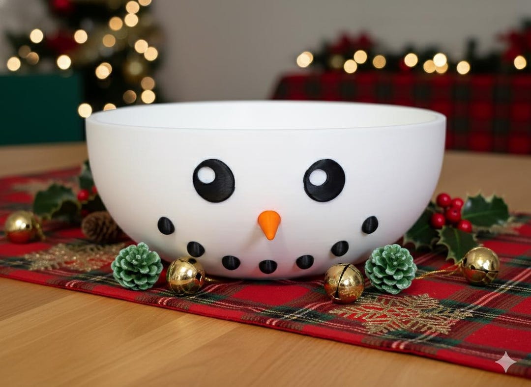 Snowman Christmas Bowl – Festive Holiday Table Decor! - Etsy