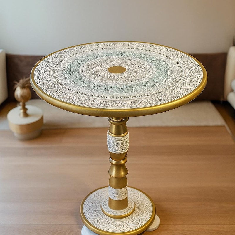 Painted Round Table - Etsy