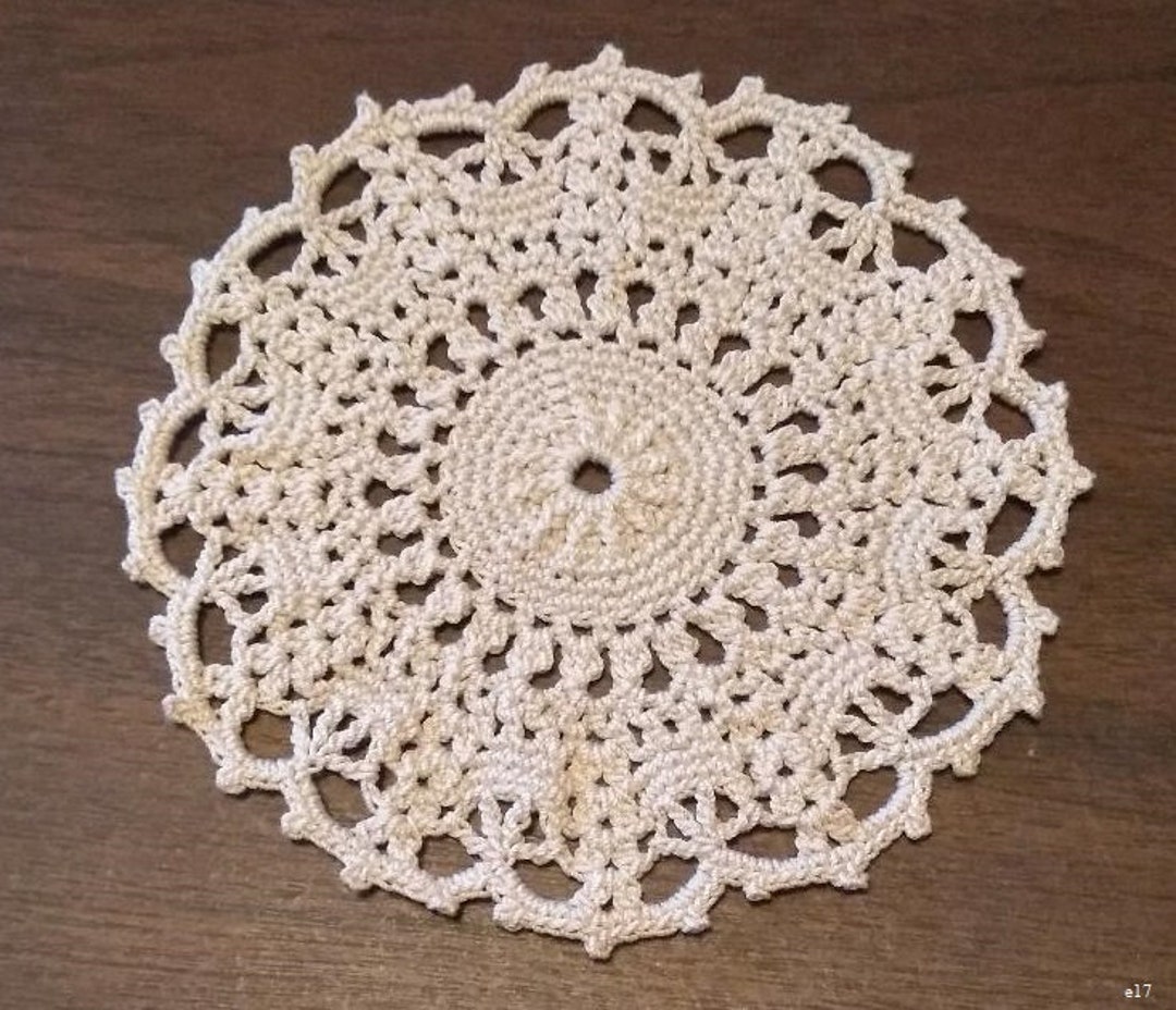 Crocheted Small Beige Doily (e17) - Etsy