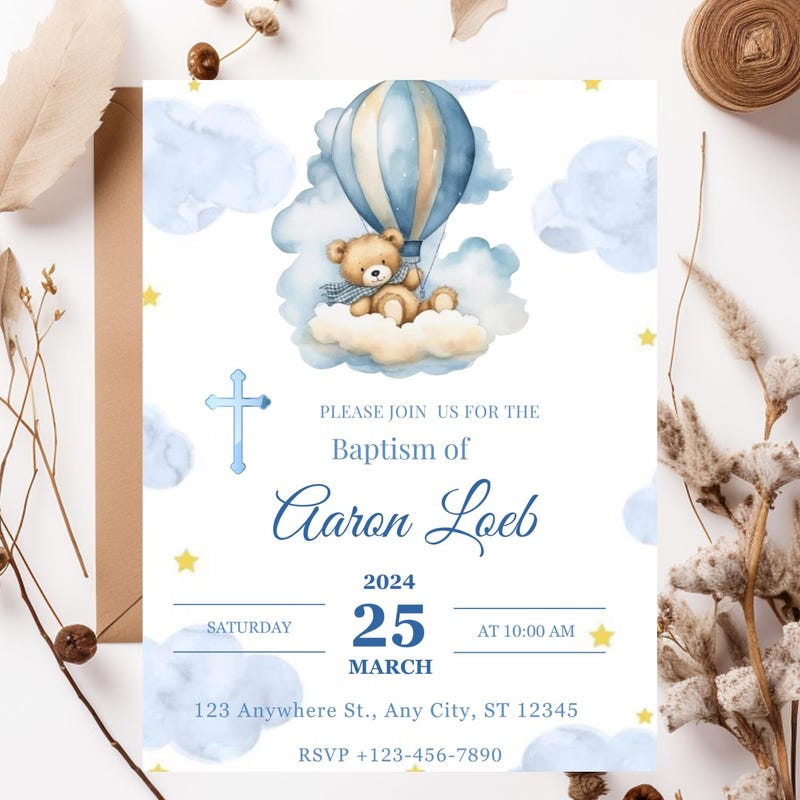 Balloon Invitation - Etsy UK