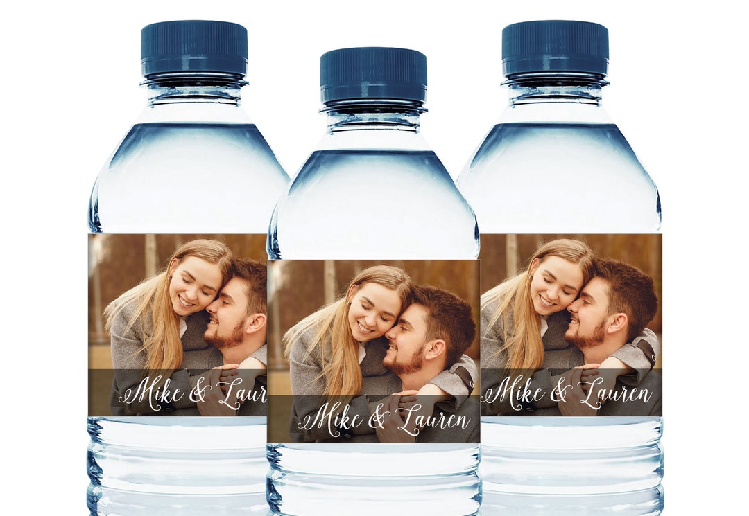 Personalized Photo Wedding Water Bottle Labels - Photo Wedding Water ...