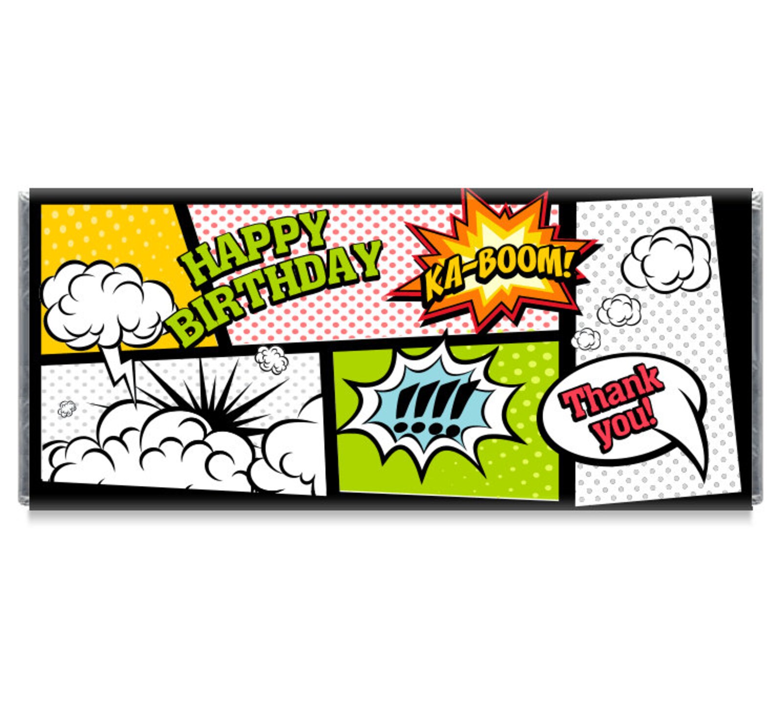 Set of 12 Superhero Candy Bar Wrappers Comic Superhero | Etsy