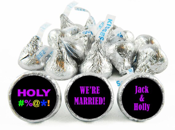Holy Bleep Personalized Wedding Stickers for Hershey's - Etsy