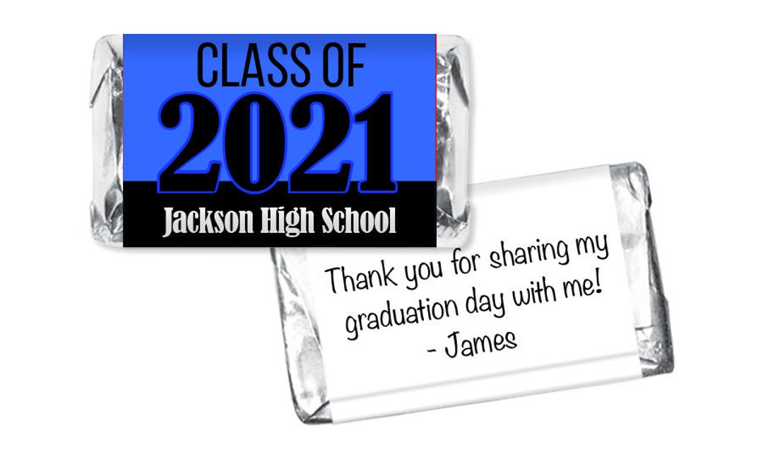Class of 2022 Mini Candy Bar Labels Graduation Mini Candy Wrappers With ...
