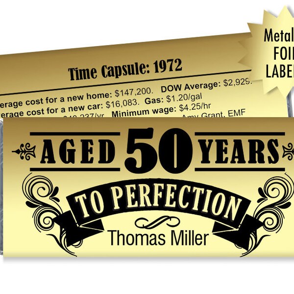 50th Birthday Labels - Etsy