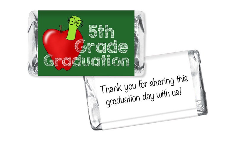 Apple Grad Kindergarten Graduation Mini Candy Bar Labels - Etsy