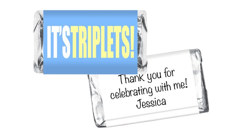 It's Triplets Mini Candy Bar Labels Triplet Mini Candy - Etsy