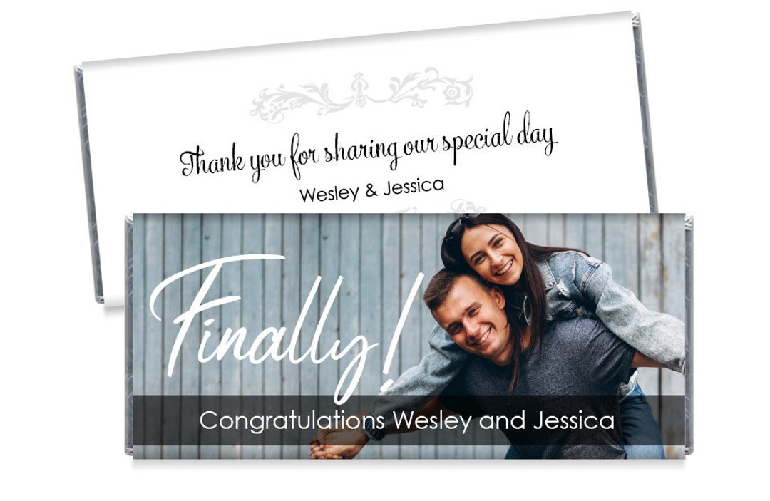 Finally We're Getting Married - Photo Wedding Candy Bar Wrappers ...