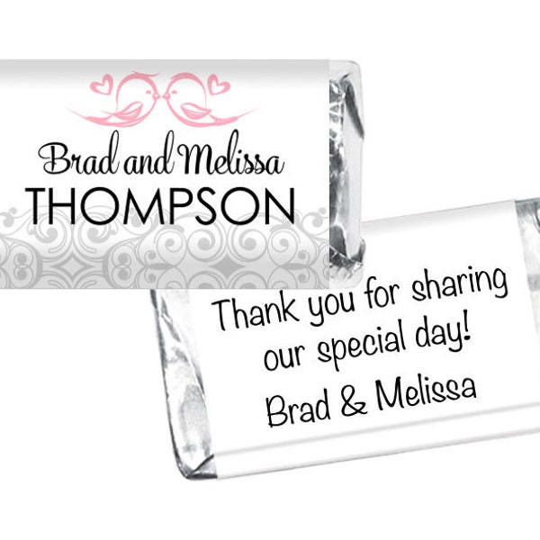 Wedding Hershey Miniature Candy Bar Wrappers - Etsy