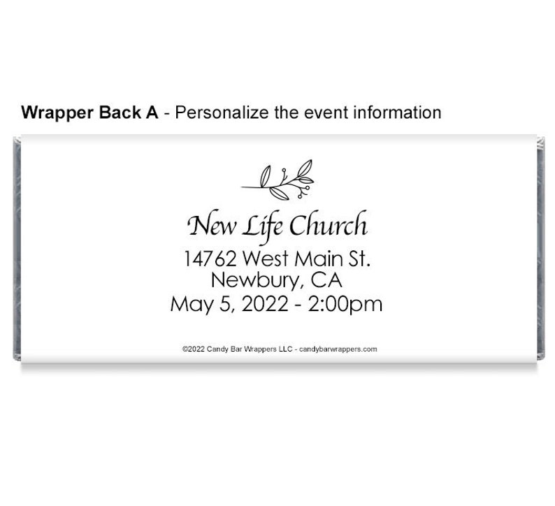 In Loving Memory Pink Floral Candy Bar Wrappers With Photo - Etsy