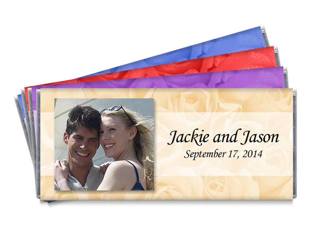 Personalized Photo Candy Bar Wrappers - Chocolate Wedding Favors ...
