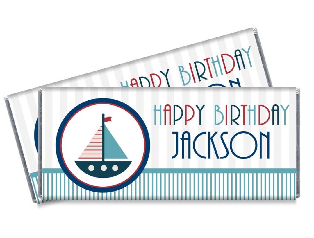 We Print Nautical Themed Candy Bar Wrappers With Boats - Etsy