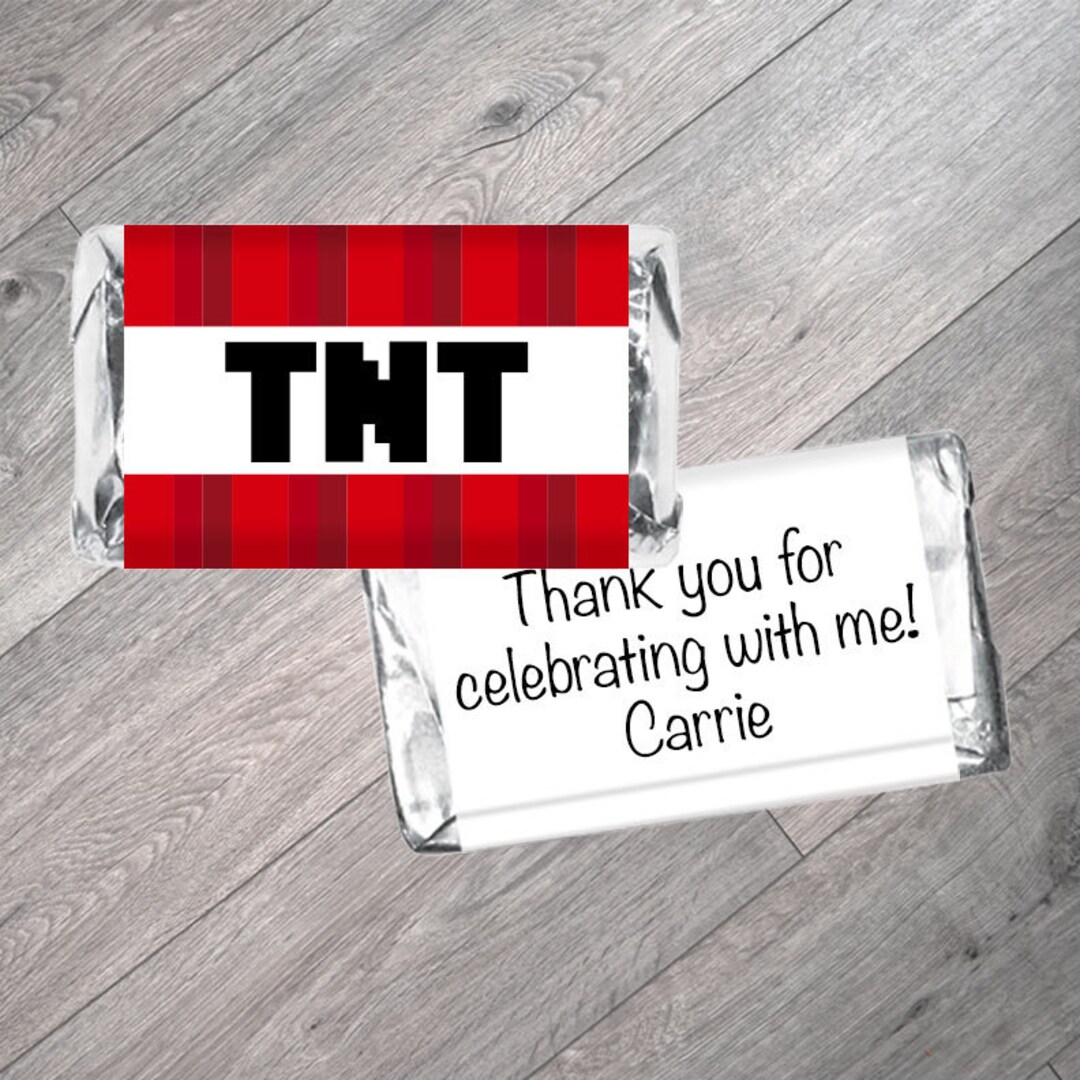 Set of 42 - TNT Mini Candy Bar Labels. TNT Mini Candy Bar Wrappers. TNT ...