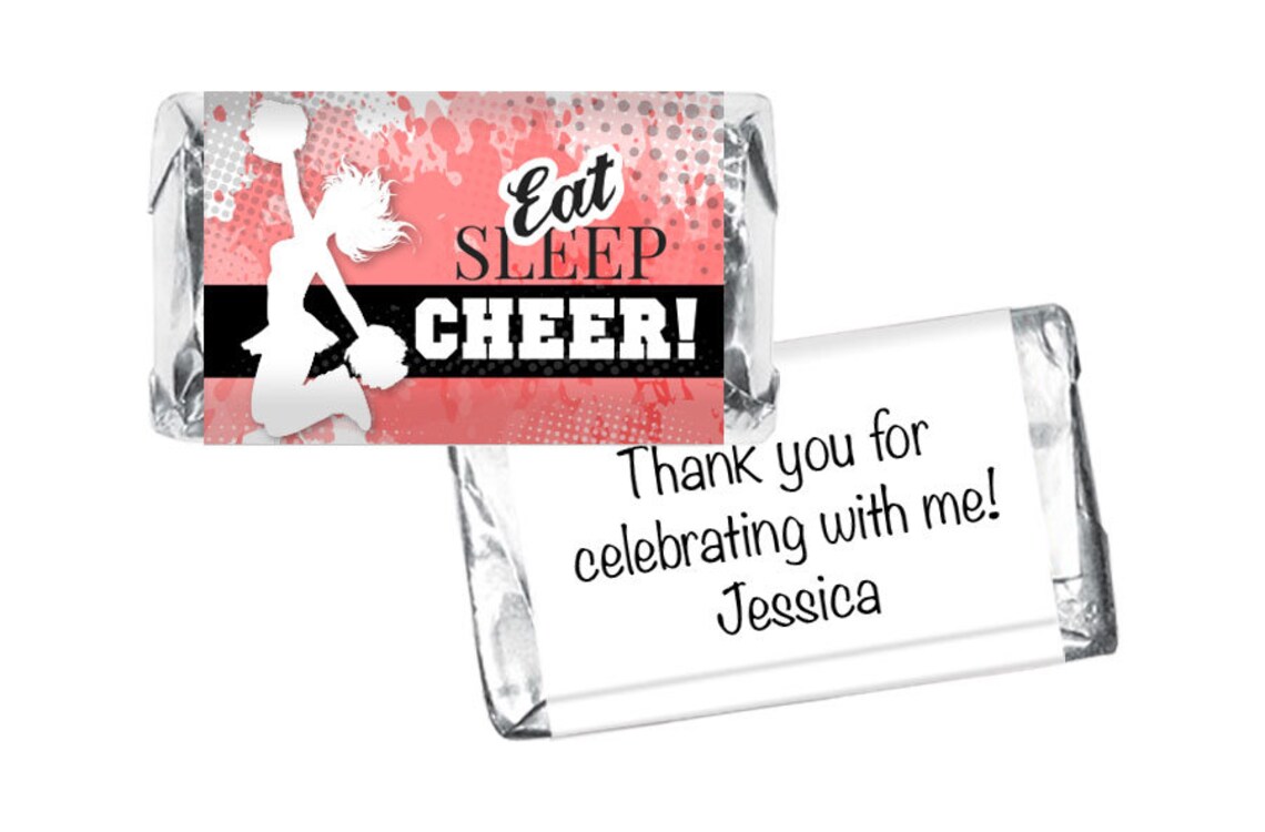 Eat Sleep Cheer Mini Candy Bar Labels Eat Sleep Cheer | Etsy