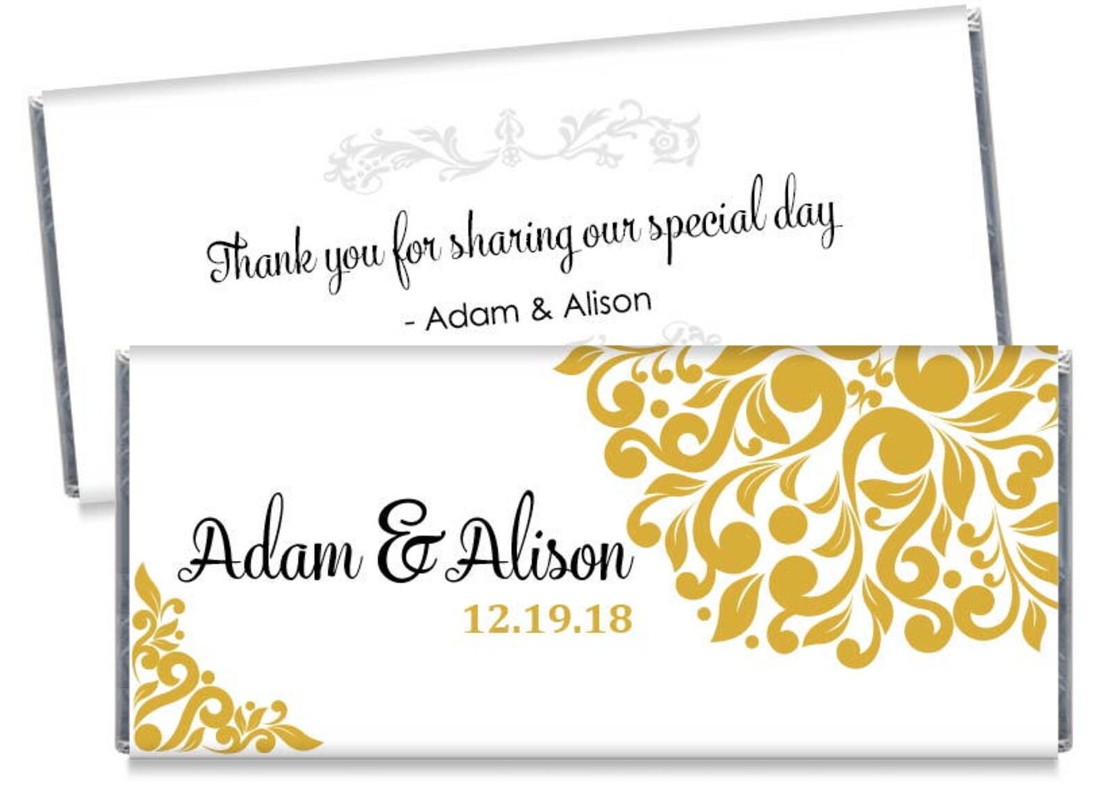 Wedding Candy Bar Wrappers Personalized Wedding Favors - Etsy