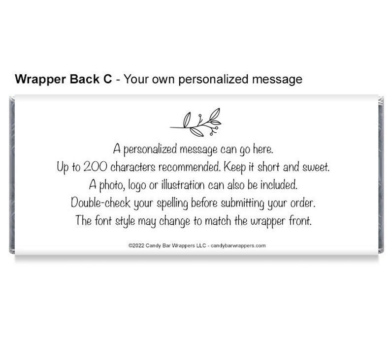 In Loving Memory Pink Floral Candy Bar Wrappers With Photo - Etsy