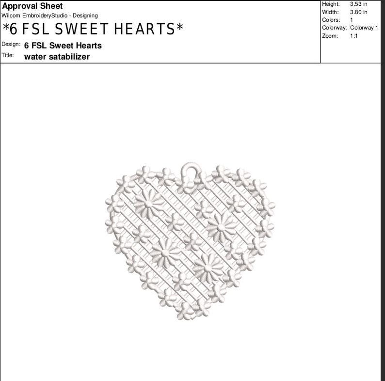 FSL Daisy Lattice Heart Earring and Ornament Embroidery Design | 4x4 ...