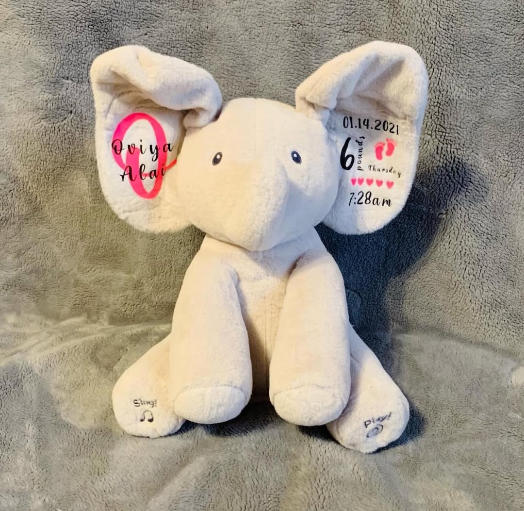 Custom Birth Stat Elephant: Special Keepsakes for Baby - Etsy