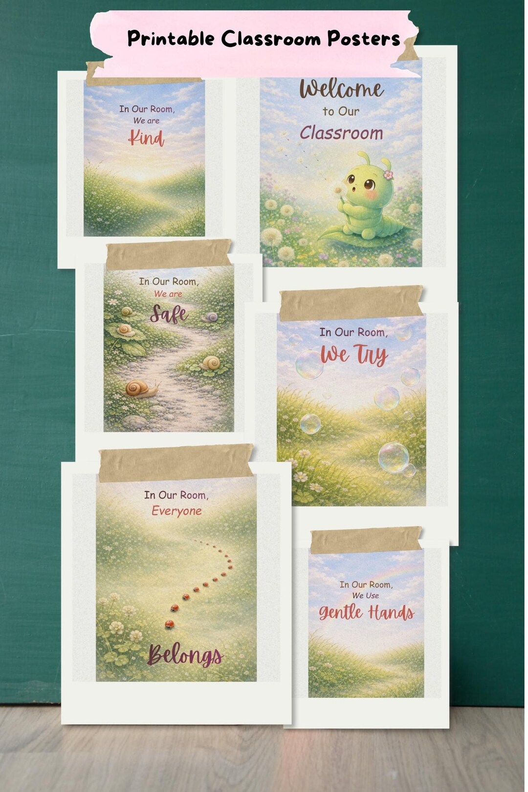 Mila Caterpillar Classroom Posters | Values, Welcome (digital Download ...
