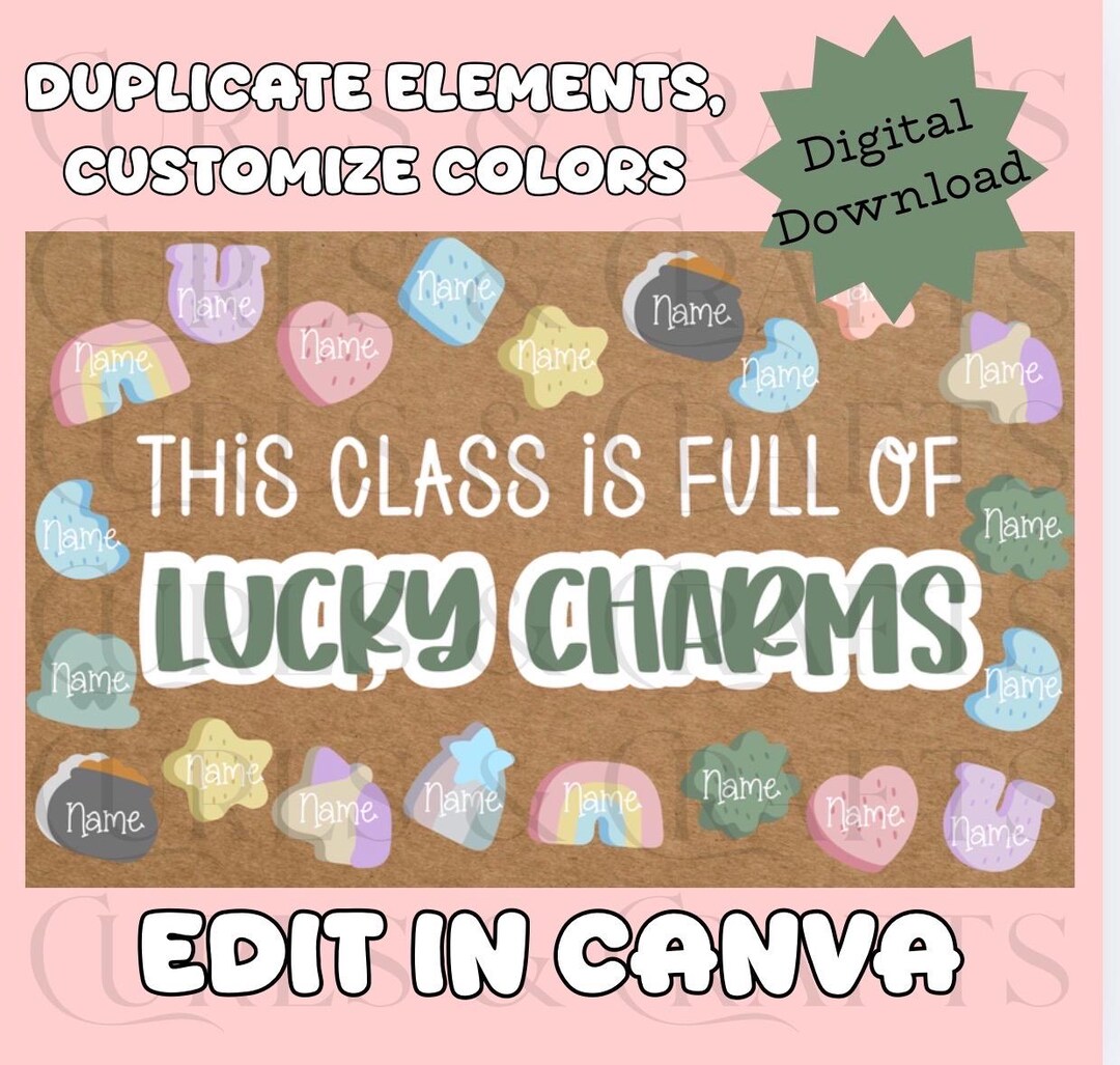 St Patricks Day Classroom Canva Template | Digital Download | Mockup ...