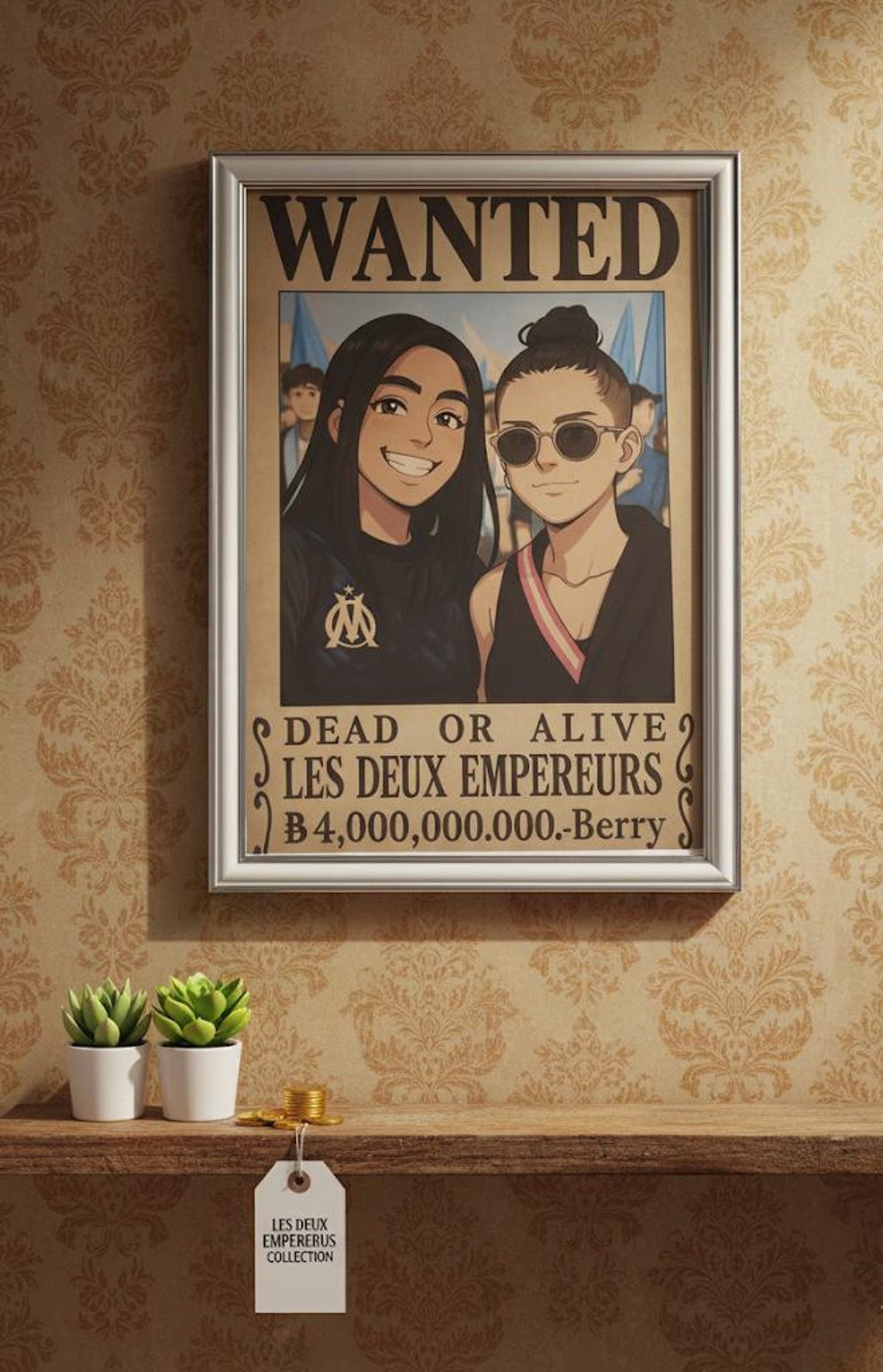 Wanted Poster personnalisé | Portrait anime/manga | Affiche vintage sur ...
