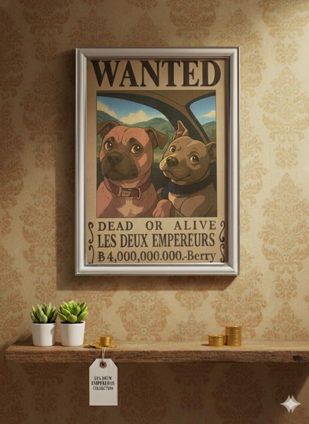 Wanted Poster personnalisé | Portrait anime/manga | Affiche vintage sur ...