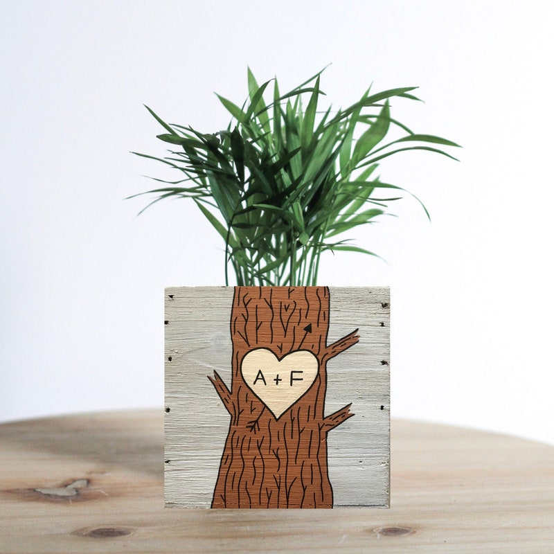 Carved Heart Tree - Etsy