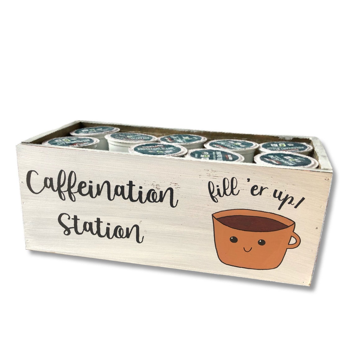 Caffeination Station Cute Coffee Tea Organizer Planter and - Etsy