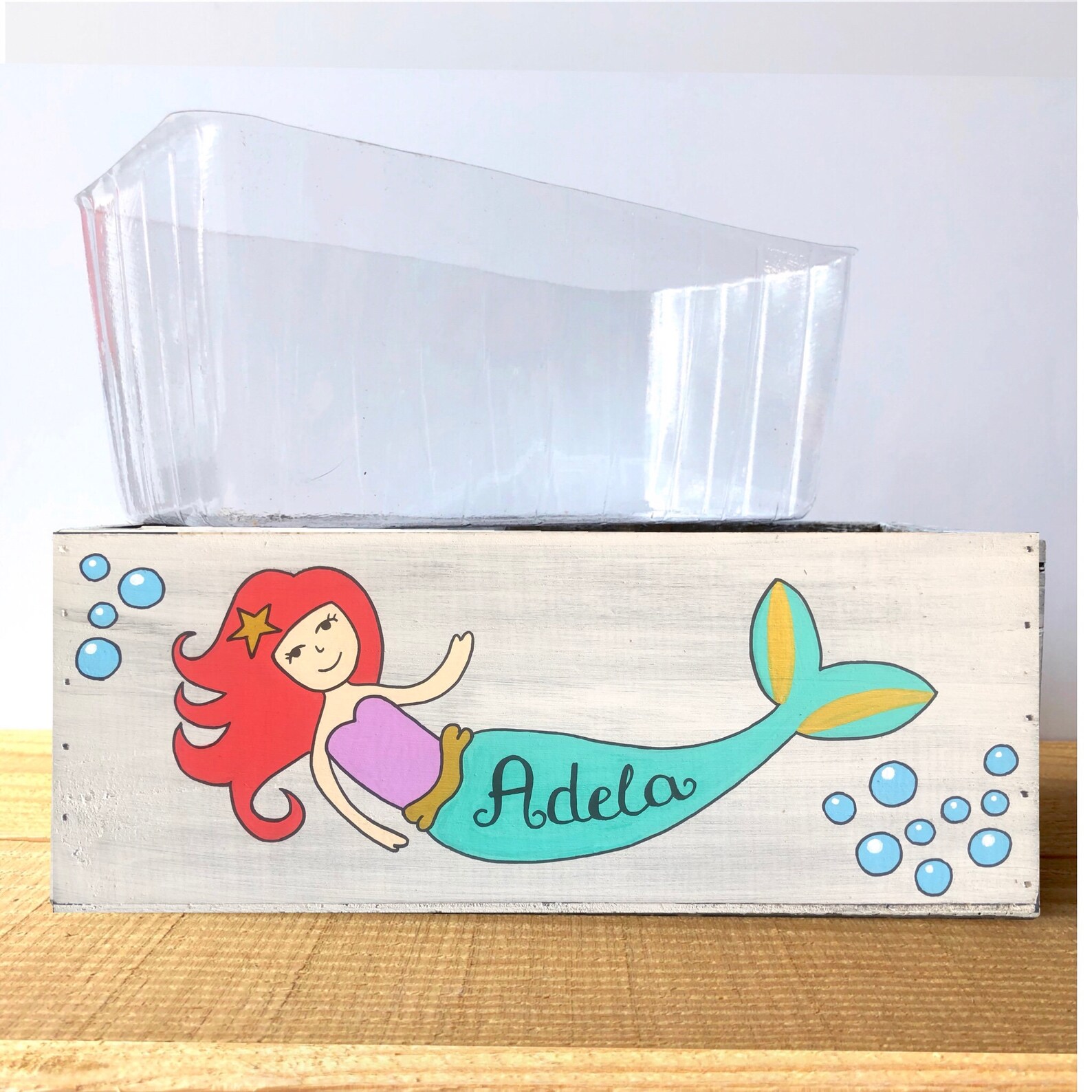 Personalized Mermaid Planter Ocean Theme Rustic Home Decor - Etsy