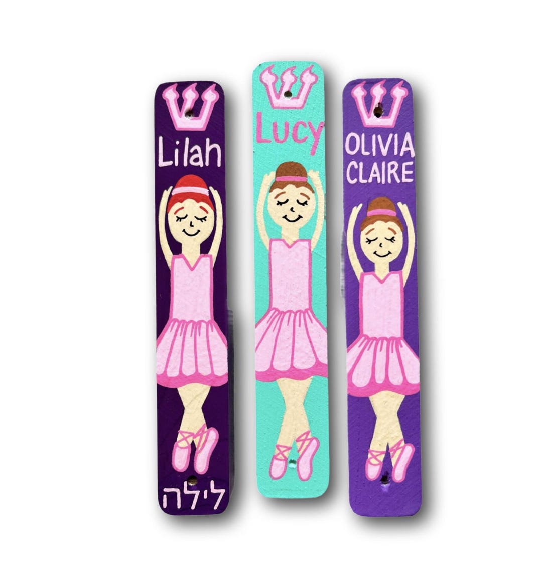 Personalized Ballerina Mezuzah: Jewish Baby Naming Gift - Etsy