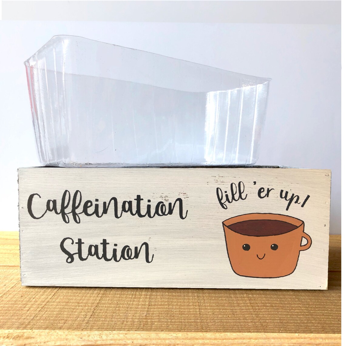 Caffeination Station Cute Coffee Tea Organizer Planter and - Etsy