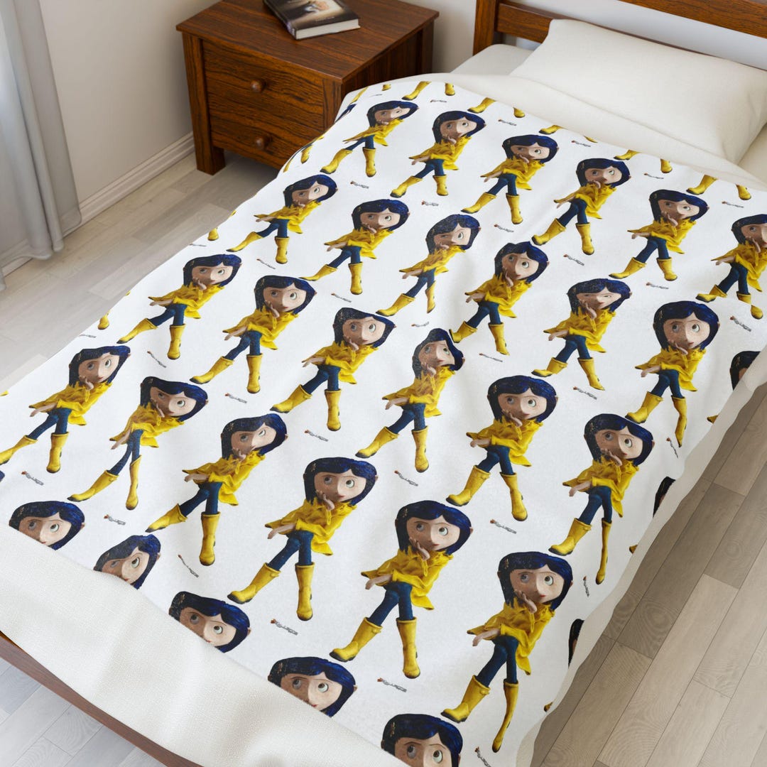 Dancing Girl Pattern Velveteen Plush Blanket | Repeating Character ...