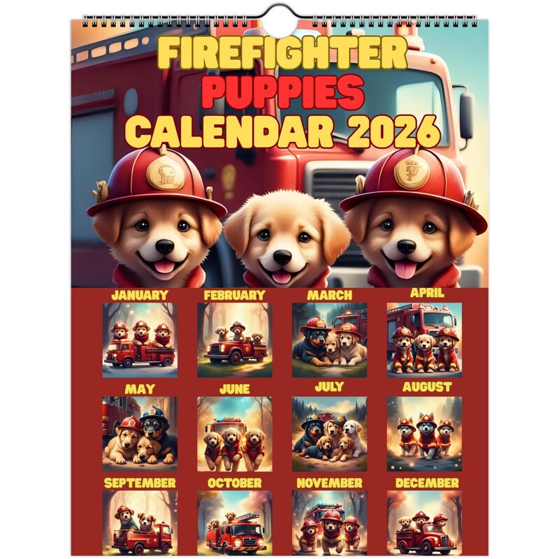 Firefighter Calendar 2026 - Etsy