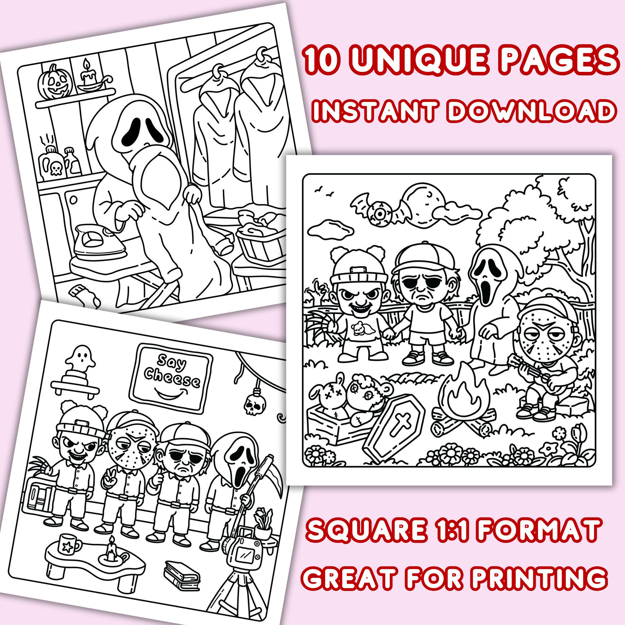 Cutest Serial Killers Coloring Book | Dark Humor, Stress Relief (10 ...