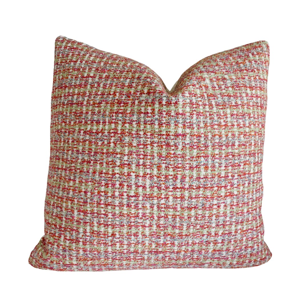 Red Tweed Pillow Cover: Boucle Textured Throw Pillow, 20x20 Lumbar - Etsy
