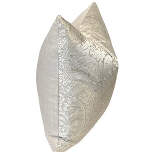 Stroheim Oyster Shell Lowry Frame | Embroidered Damask Silk Pillow ...