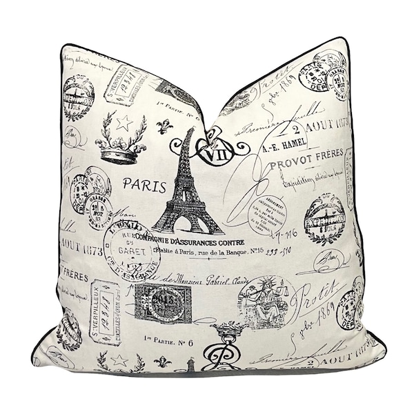 French Stamp Pillow - Etsy
