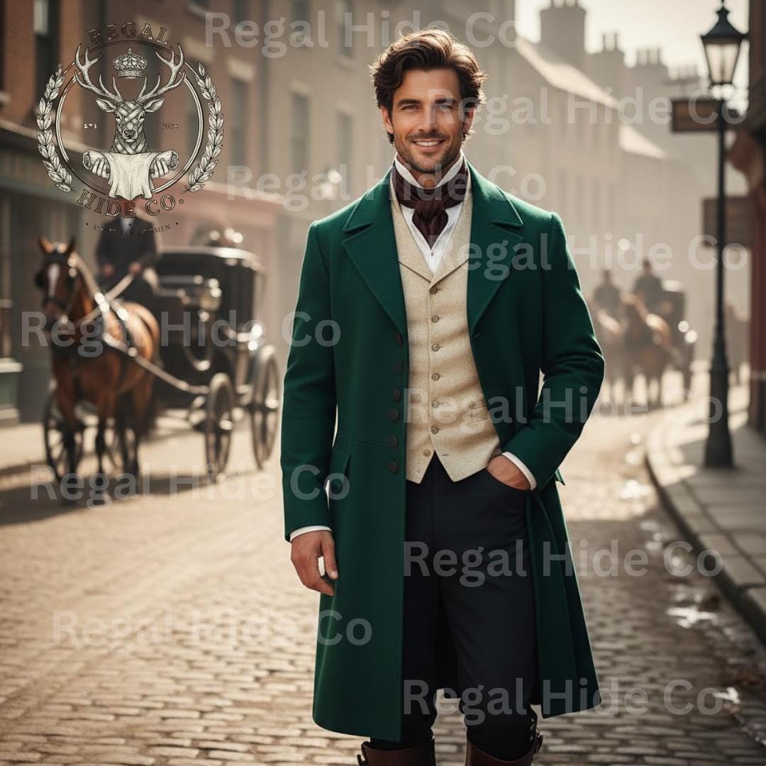 Men’s Regency Coat | Vintage Wool Frock Coat | Georgian Gentleman ...