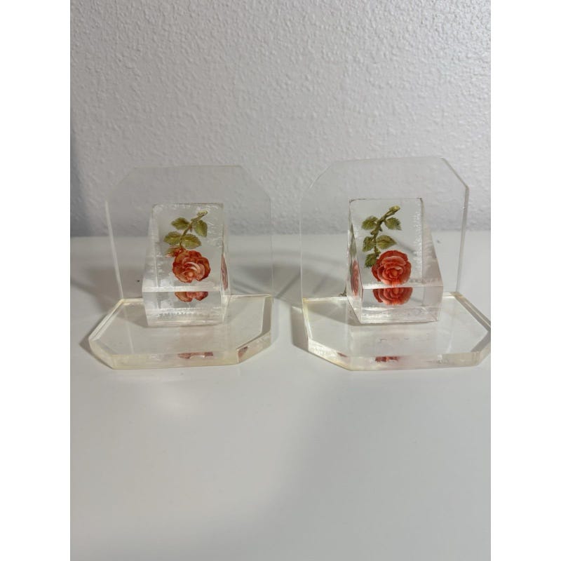 Lucite Bookends - Etsy