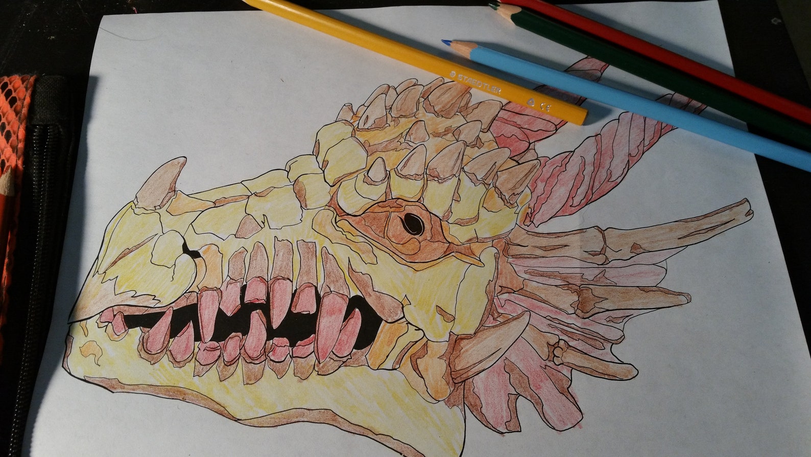 Dragon Skull Coloring Page Digital Download - Etsy