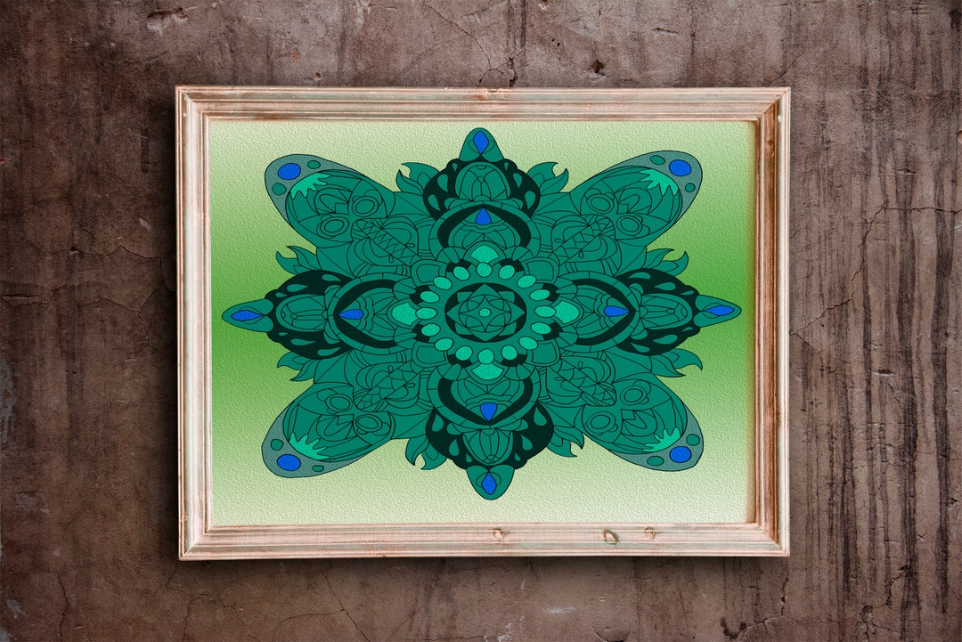 Zentangle Inspried Zendala Flower - Etsy