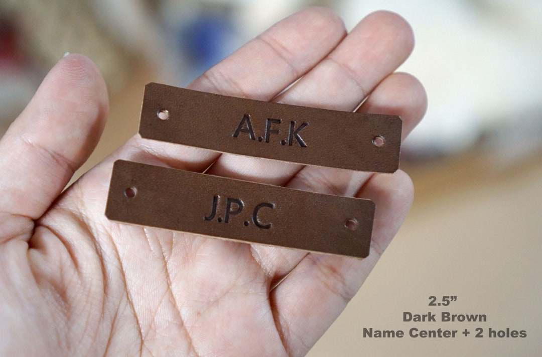 Personalized Leather Name Tag, Custom Leather Name Tag, Leather Hang ...