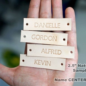 Personalized Leather Name Tag, Custom Leather Name Tag, Leather Hang ...