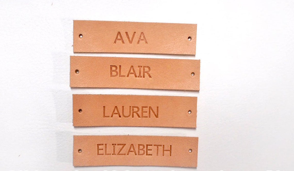 Personalized Leather Name Tag Custom Leather Name Tag - Etsy