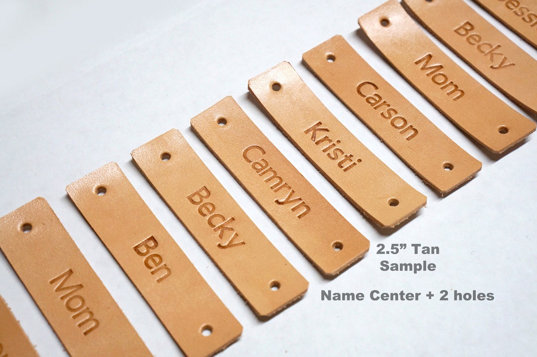 Personalized Leather Name Tag | Custom Leather Name Tag | Leather Hang ...