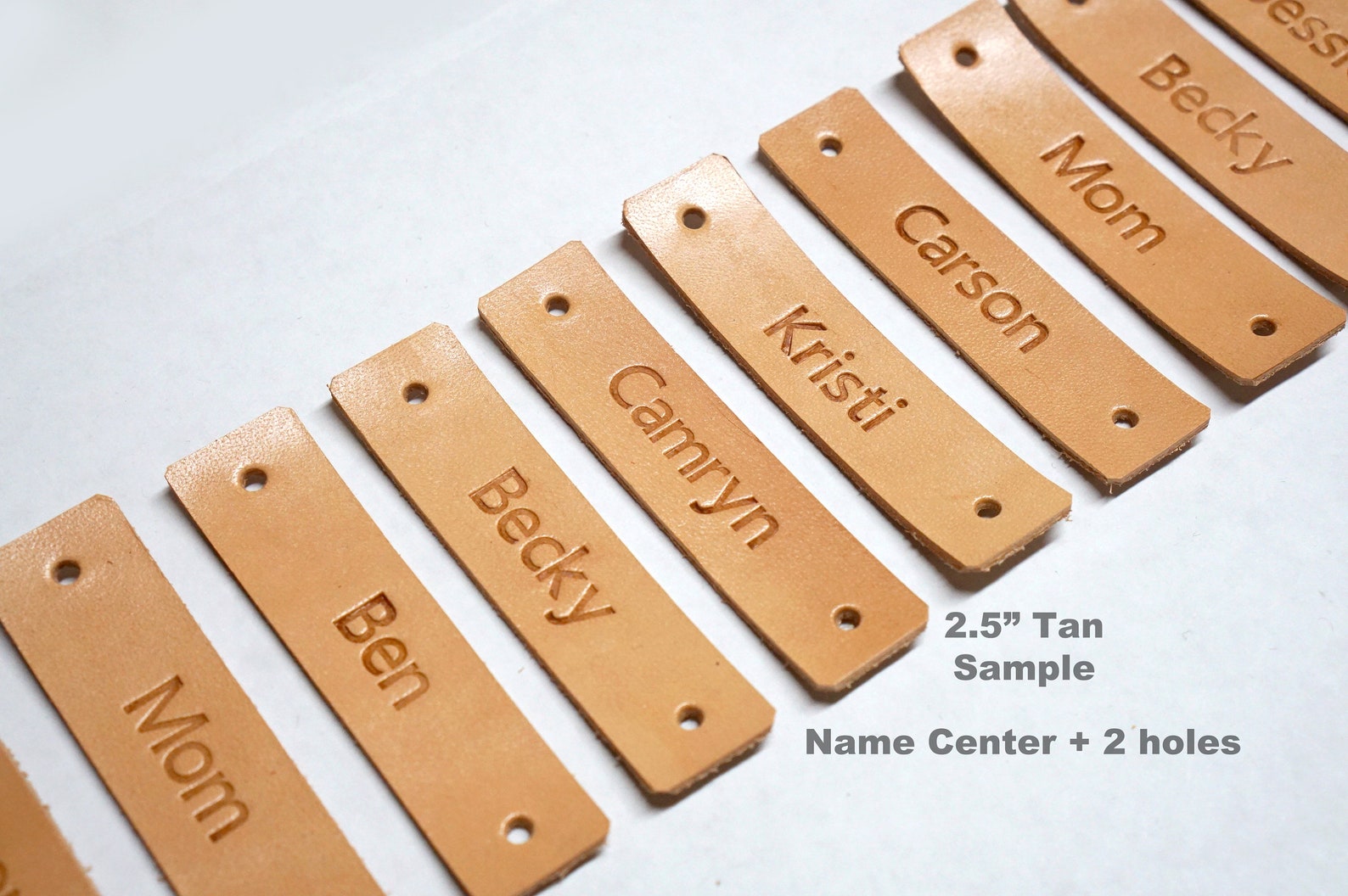 Personalized Leather Name Tag, Custom Leather Name Tag, Leather Hang ...