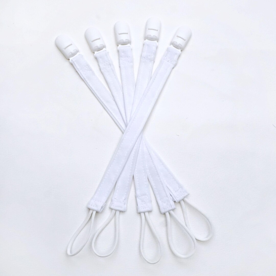 Pacifier Clips - White Sublimation Blank - Set of 5 or 10 X 100% ...