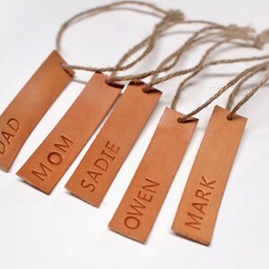 Personalized Leather Name Tag, Custom Leather Name Tag, Leather Hang ...